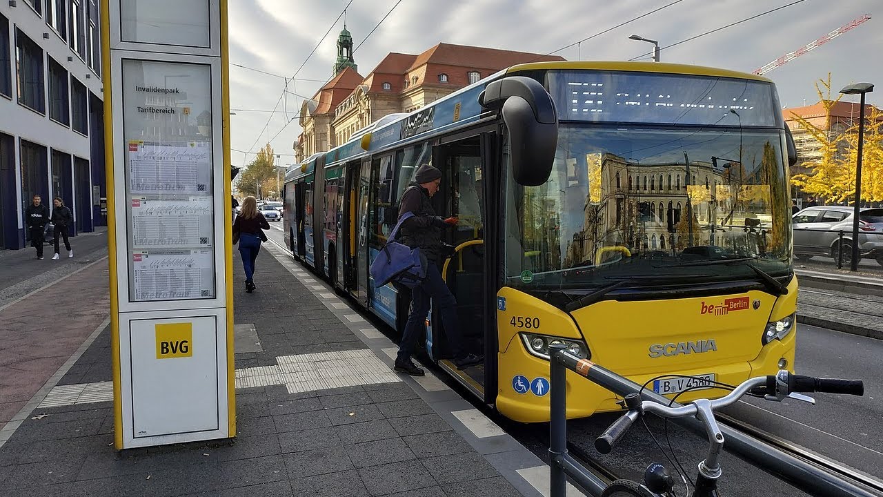 Bus Mitfahrt von U Hallesches Tor bis Hauptbahnhof im Scania Citywide ...