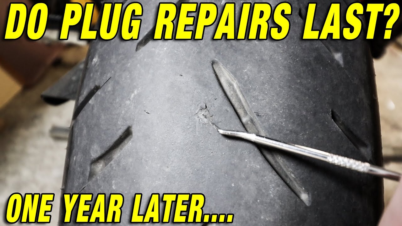 Do Motorcycle Rope Plug Puncture Repairs Last? | Bonus Ironic FAIL! 😂 ...