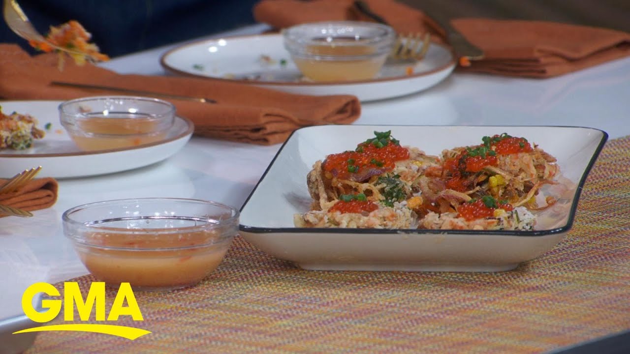 Chef Frances Tariga cooks up Okoy, her Filipino fritters - YouTube