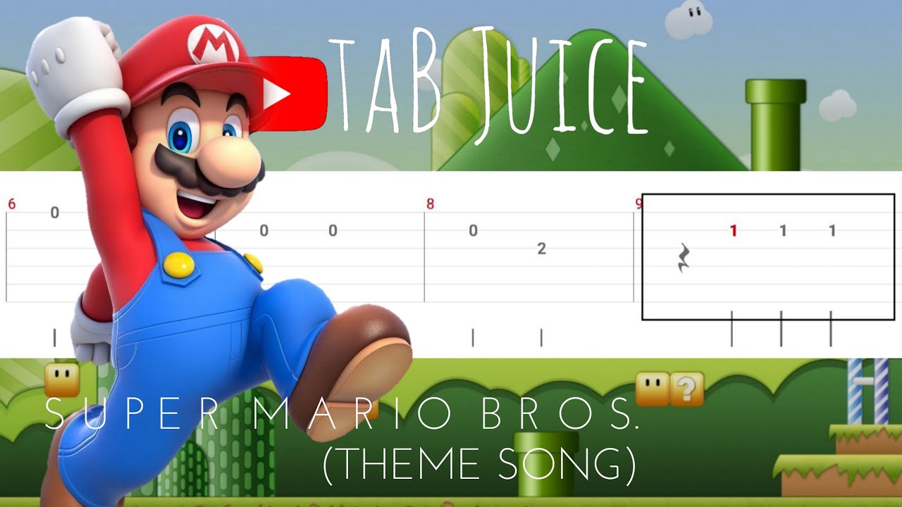 Super Mario Bros. - Theme | Guitar Tabs - YouTube