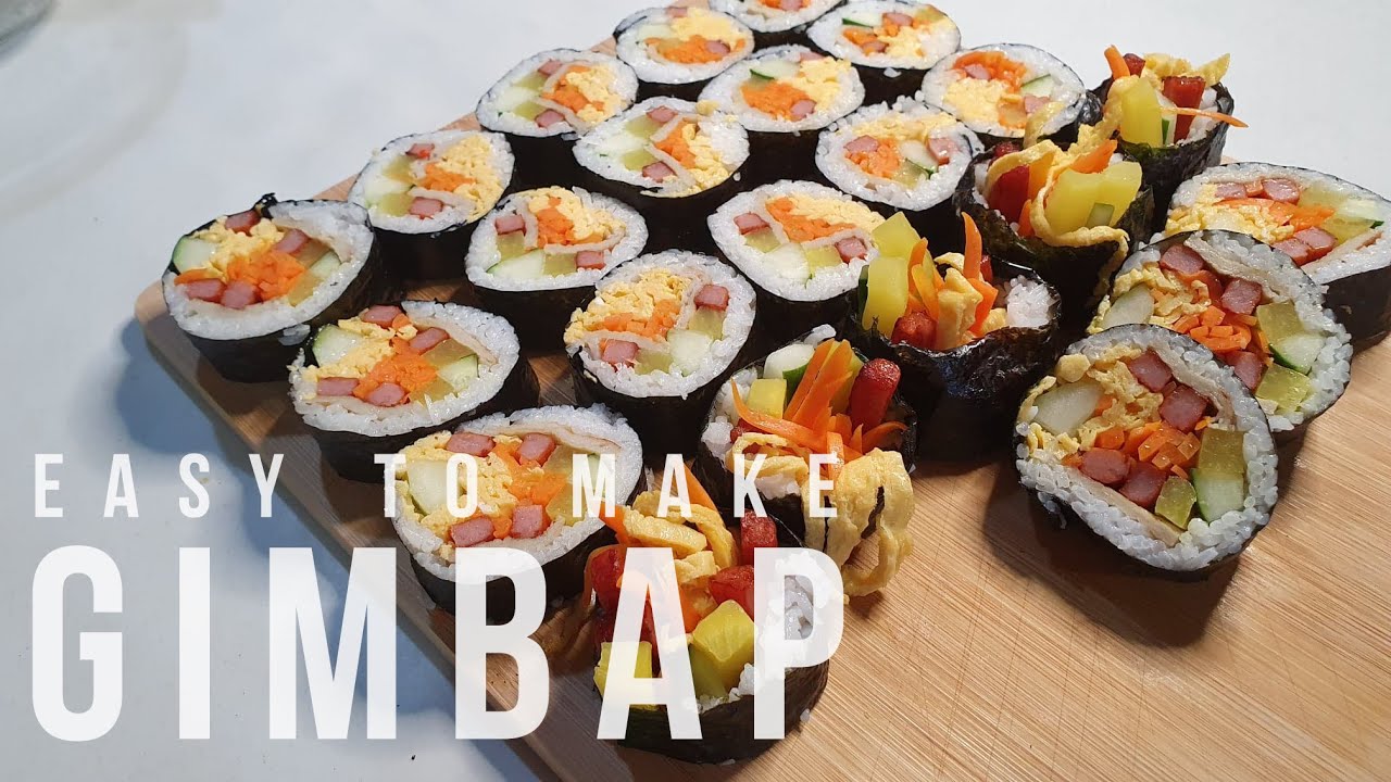 Easy way to make delicious Gimbap | Korean Sushi Roll | Swak Taste ...