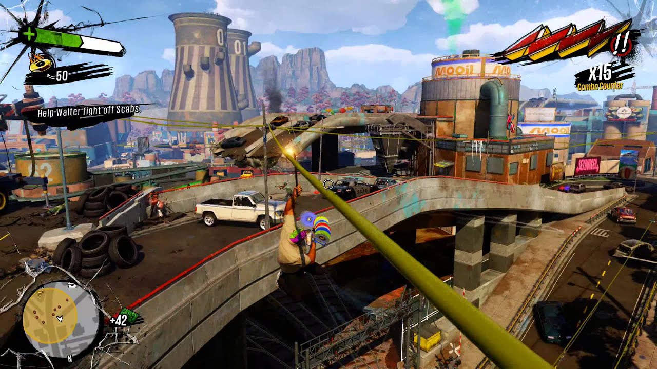 Sunset Overdrive - A Way Out: Help Walter with Scabs on Overpass ...