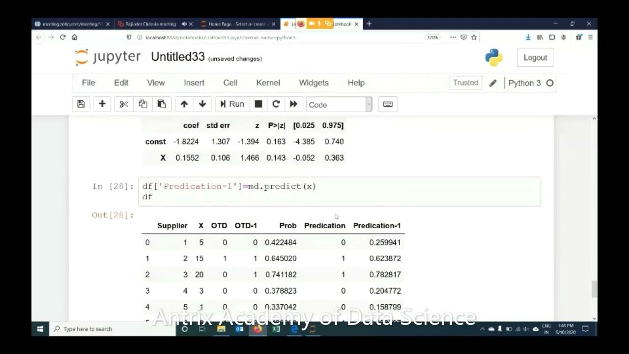 Using Statsmodels package for Logistic Regression - YouTube