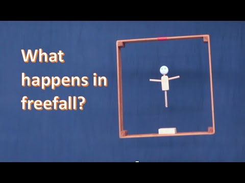 Freefall, physics of elevators and other falling objects demonstrating ...