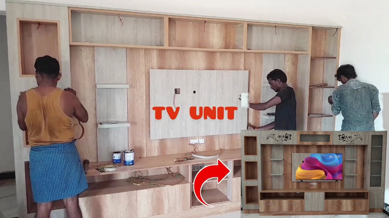 Tv Unit making video/Tv unit 2024/கோவில்பட்டி/New Tv Wall Unit - YouTube