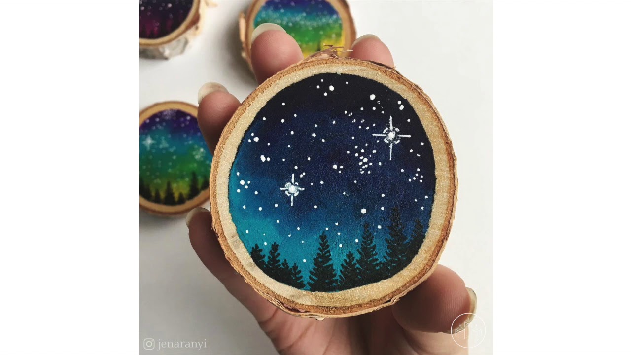 Colorful Galaxy Sky Landscape Paintings by Jen Aranyi - YouTube