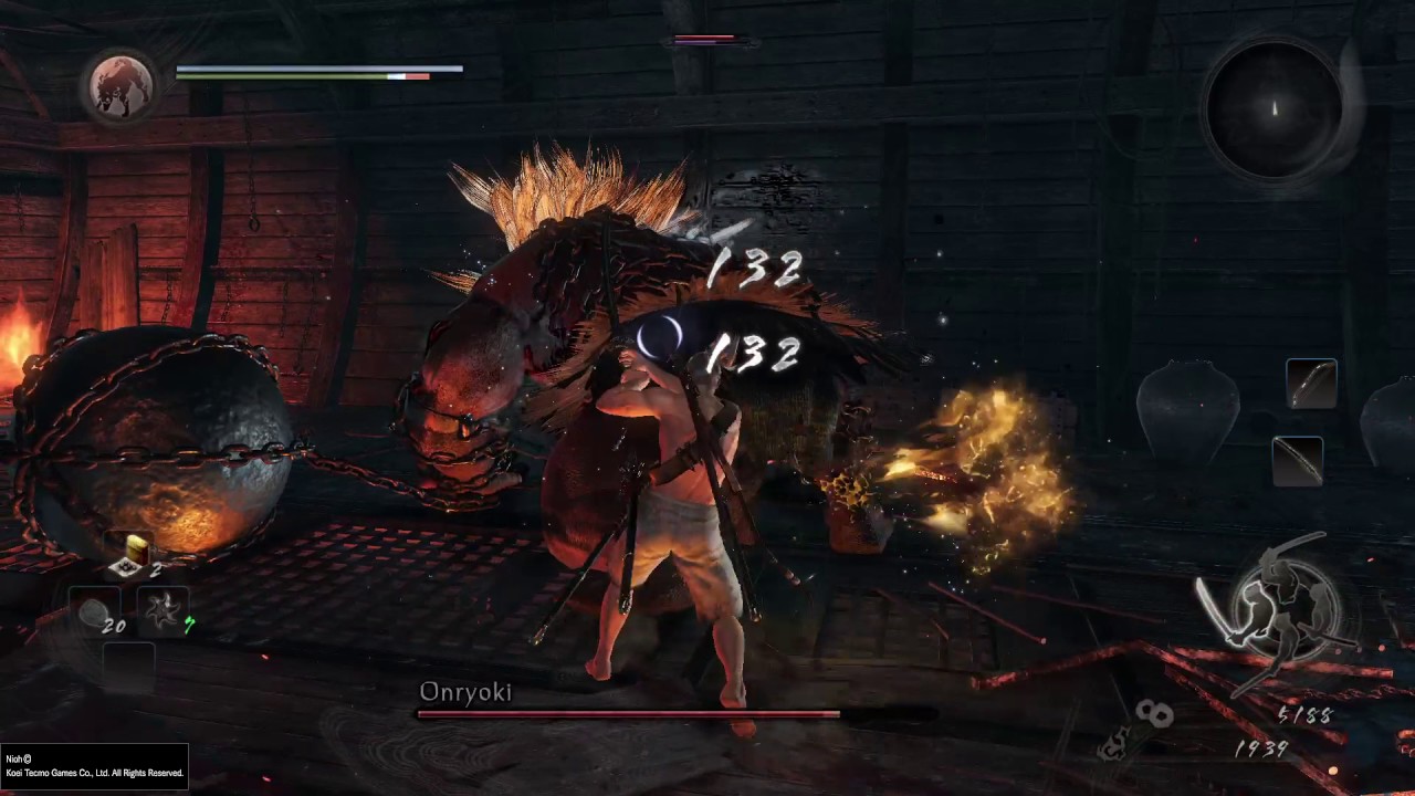 NIOH first boss kill naked and lvl11 - YouTube