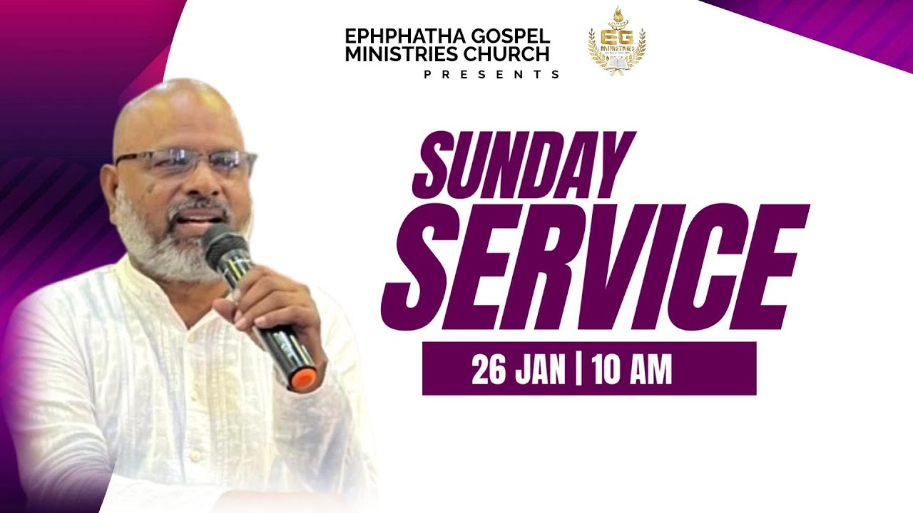 EGM CHURCH | SUNDAY SERVICE LIVE | BISHOP.SAM JAYAKUMAR | 26.01.2025 ...
