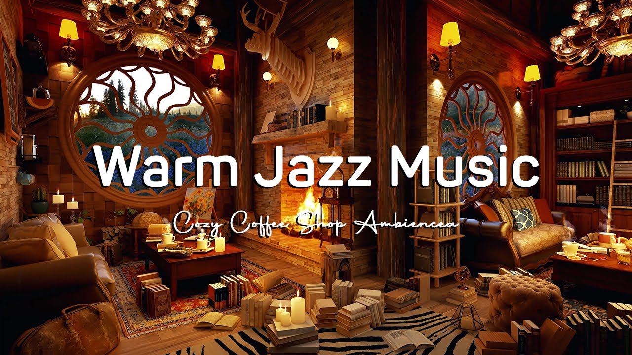 Warm Jazz Music at Cozy Coffee Shop Ambience ☕ Relaxing Smooth Winter ...