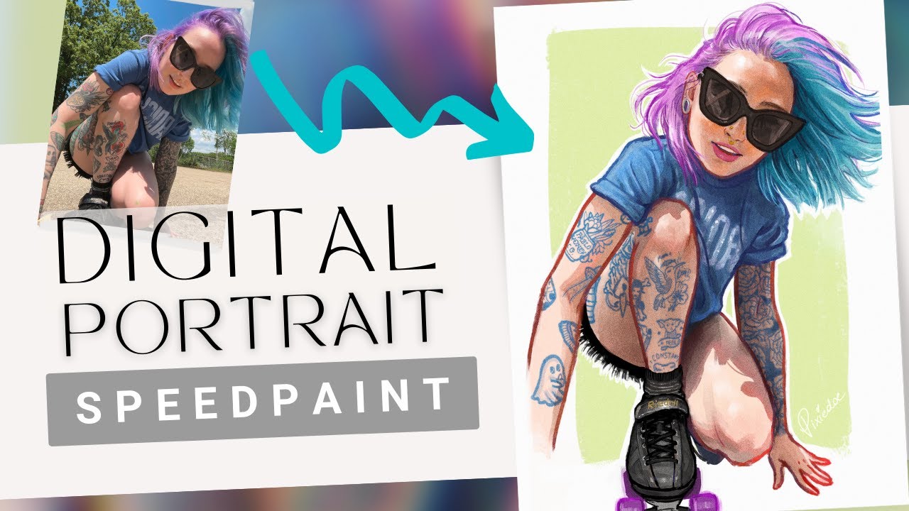 Digital Portrait - from Reference | SPEEDPAINT | Perspective Practice ...