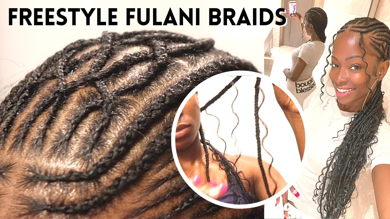 FREESTYLE FULANI BRAIDS FT A NEW KNOTLESS CROCHET METHOD - YouTube