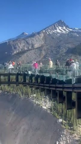 glass walkway banff canada - YouTube