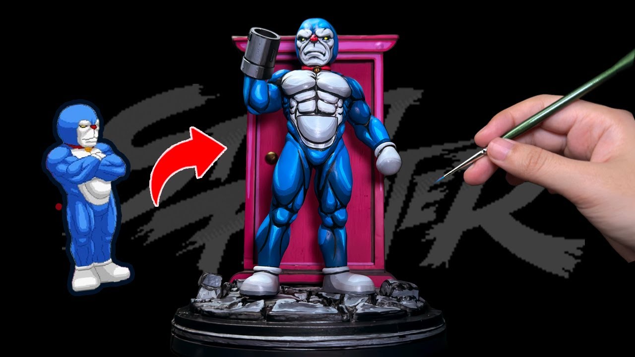 I made Muscle Doraemon - Painted in 2D Comic Style - YouTube