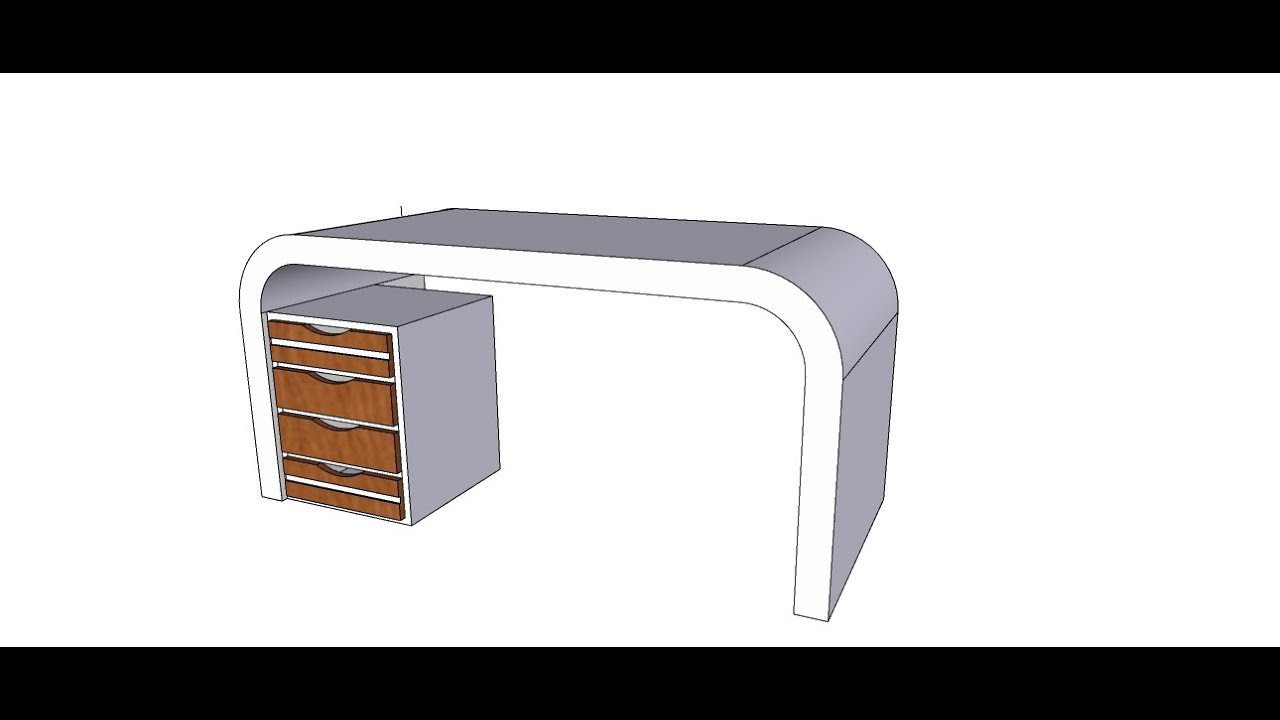 SKETCHUP TUTORIAL TAGALOG VERSION FOR BEGINNER : COUNTER DESK DESIGN IN ...