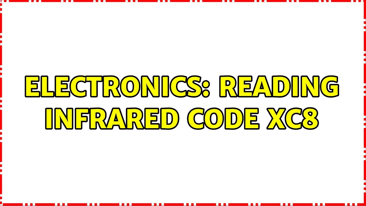 Electronics: Reading infrared code XC8 - YouTube