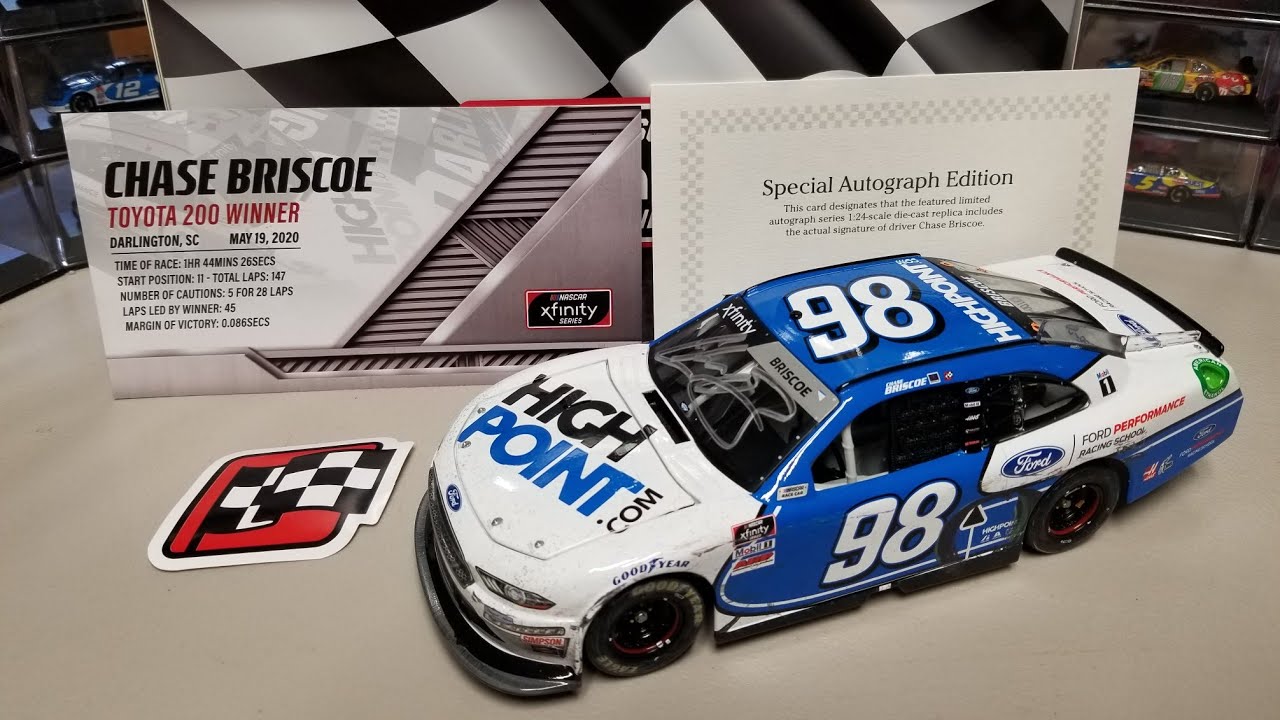 NASCAR Diecast Review: 2020 Chase Briscoe Autographed Darlington 1/24 ...