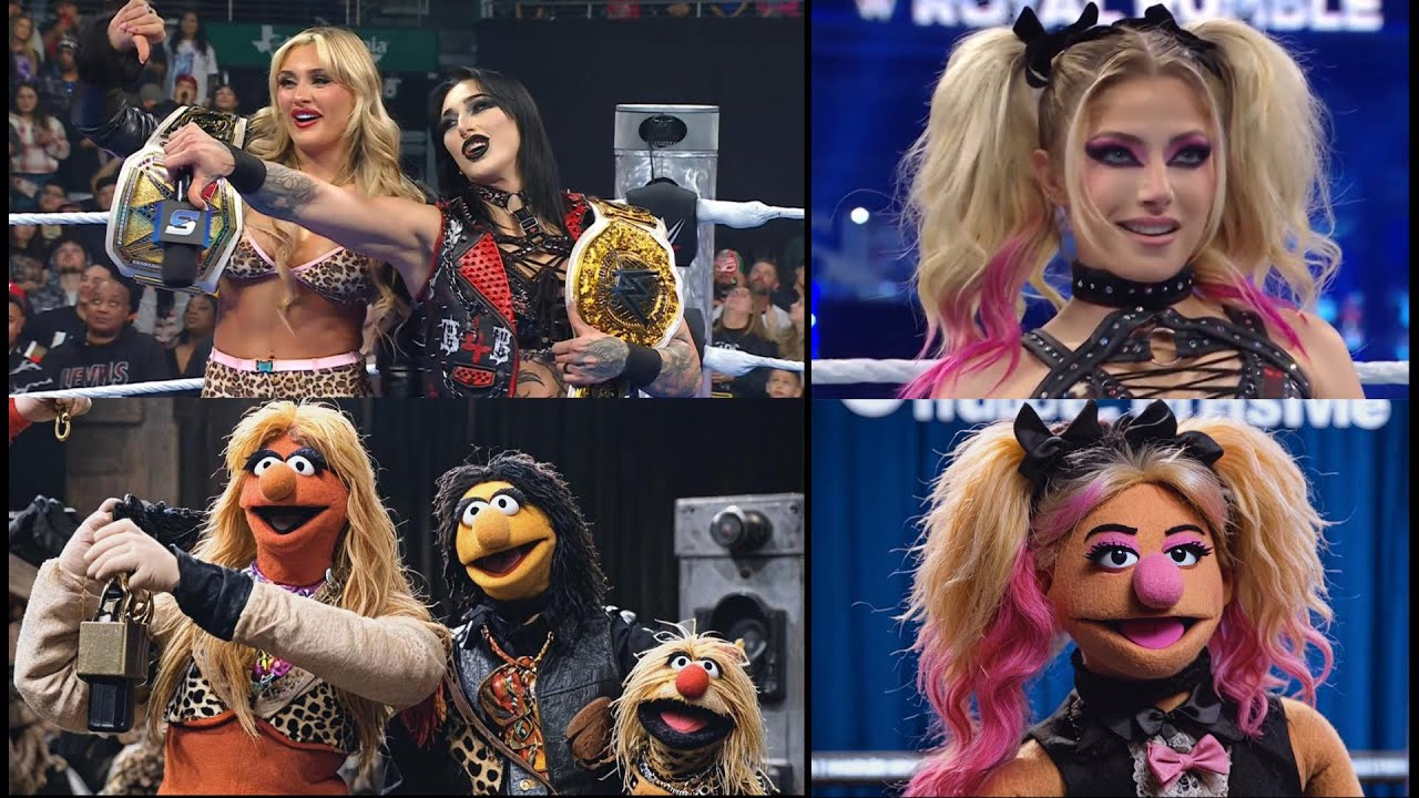 WWE Superstars as Muppets - Part 1 (Rhea Ripley, Alexa Bliss, CM Punk ...