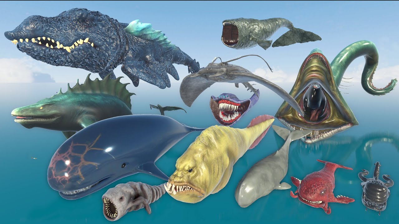 Whales Vs Mythical Sea Monster Size Comparison | 3D Comparison - YouTube