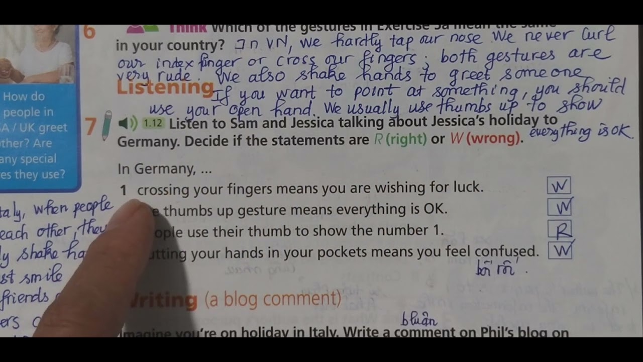 Tiếng Anh 7 Right On (Unit 1) 1f skills (Bài 7 Trang 23) - YouTube