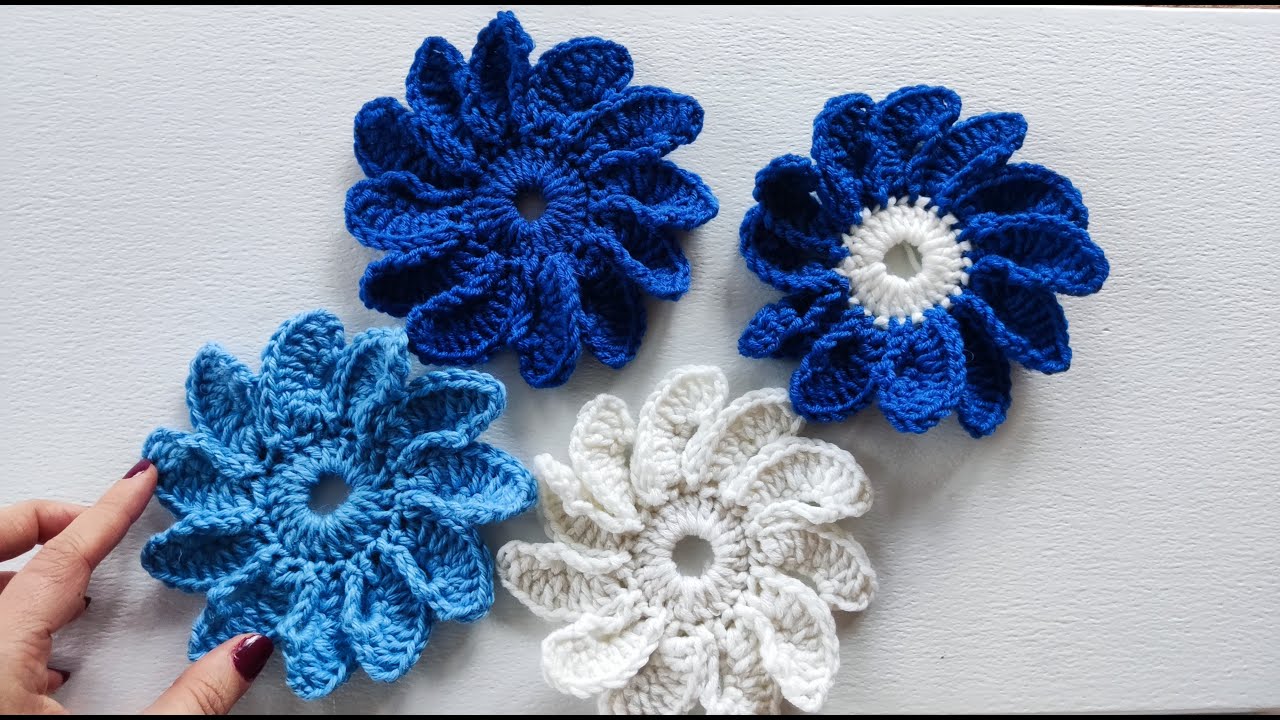 🌺How to Crochet Large Flowers. Very Easy Method. - YouTube