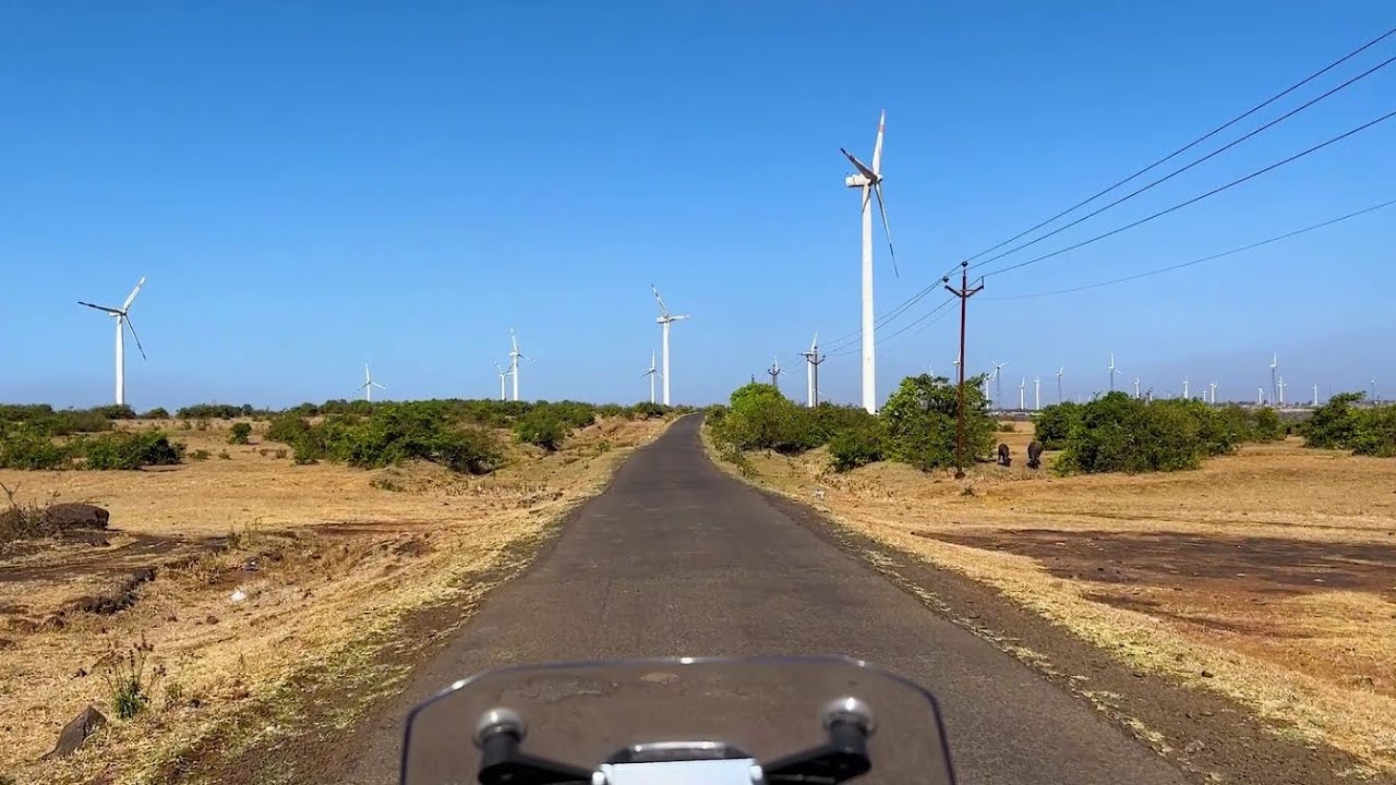 The heavenly WINDMILLS farm! Pune on KTM ADV 390 - YouTube
