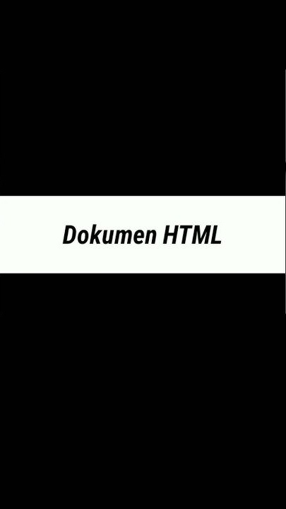 Pengenalan Dokumen HTML #html #learnhtml #coding - YouTube