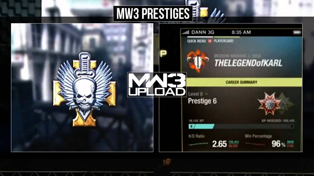 MW3 Prestige Emblems (3 Emblems) by SergeantBean67 - YouTube