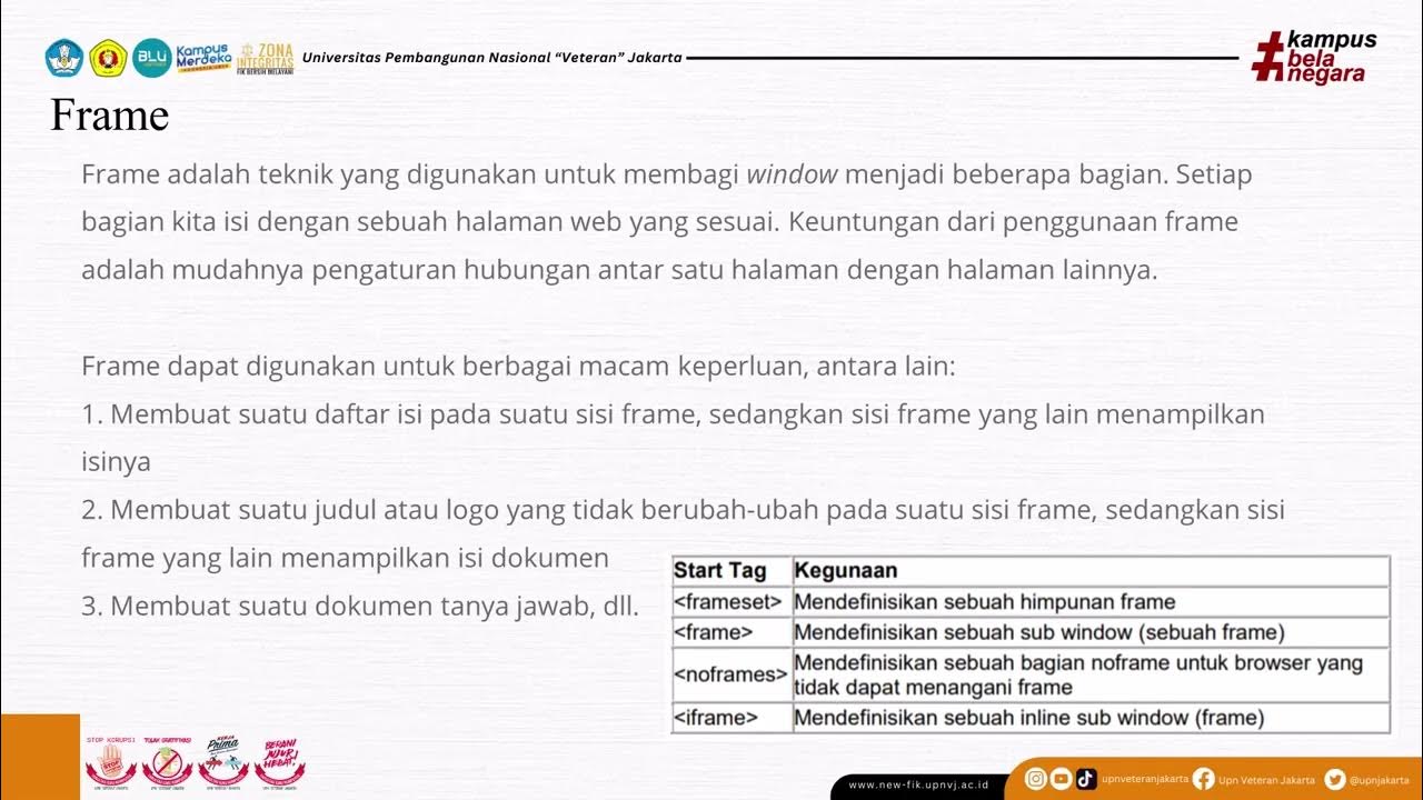 Penjelasan lengkap HTML (Table, Form, Frame dan Hyperlink) - YouTube