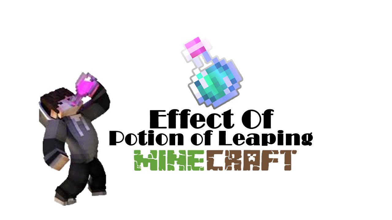 Effect of potion of leaping (jump boost) in Minecraft - YouTube