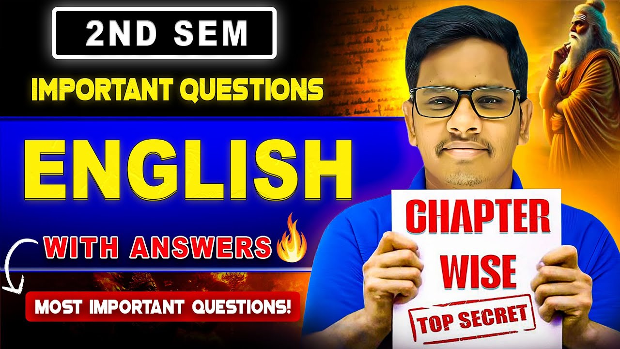 2nd Sem English Most Repeated Questions | 2nd Sem English Important ...