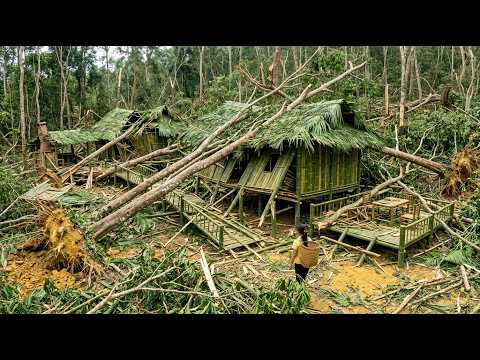 Unbelievable! She Rebuilt Her Bamboo House and Farm After a Massive Storm by @chucthihong1993