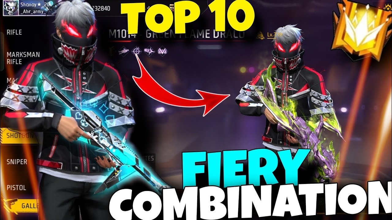 Free fire New Bundle Combination ♥️ Fiery Flash bundle Combination ...