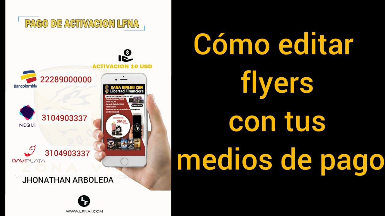 COMO EDITAR FLYERS MEDIOS DE PAGO!! - YouTube