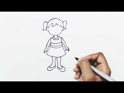 How to draw a little girl easy | little girl drawing easy step-by-step | kids drawings