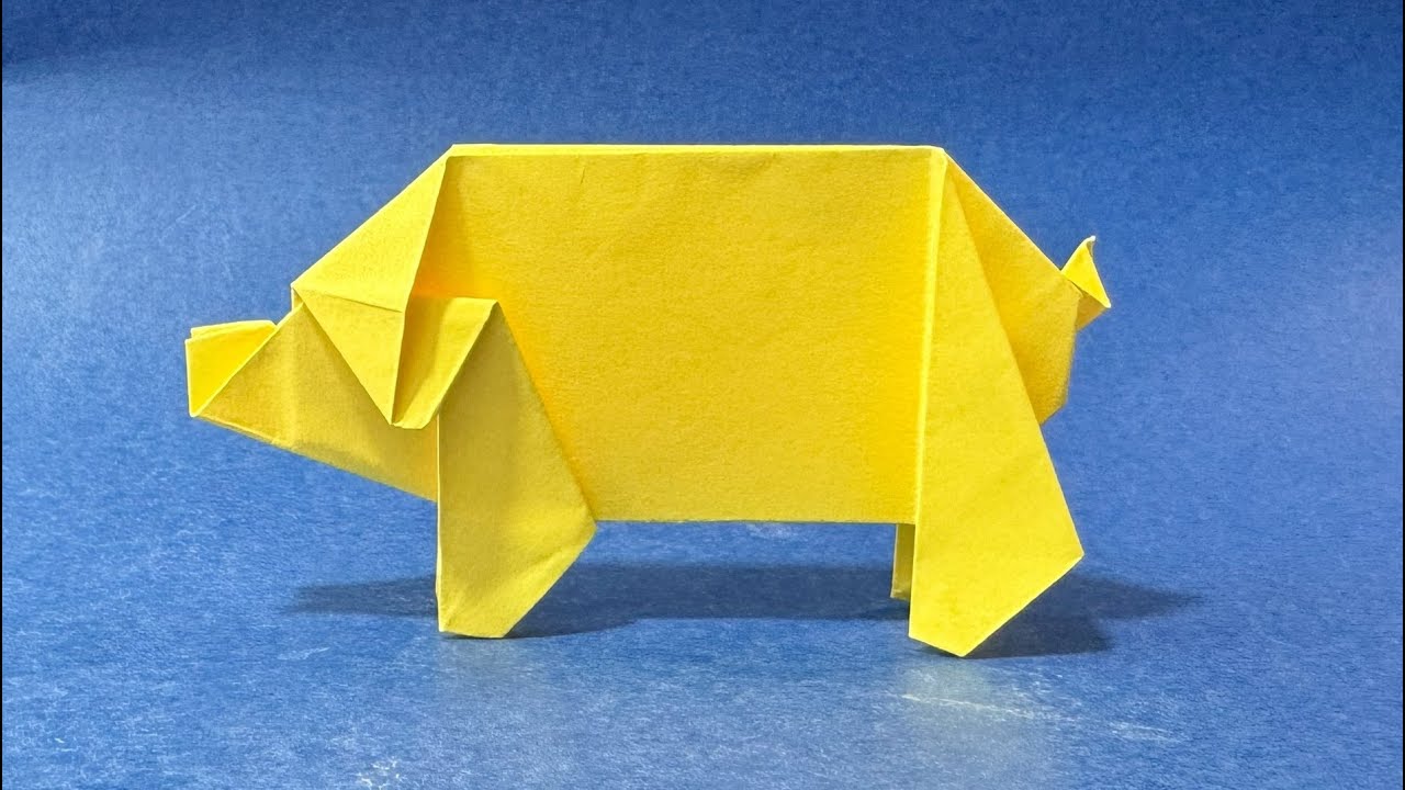 Varken vouwen met papier | Hoe een papieren varken te vouwen | Origami ...
