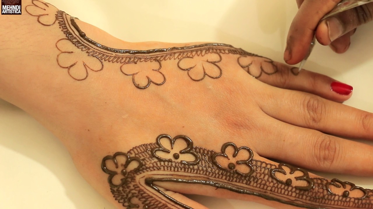 Easy Friendship Day Floral Mehndi Design for Hand | Requested beginners ...