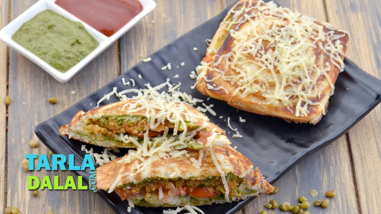 Cheese Aloo Moong Toast by Tarla Dalal - YouTube