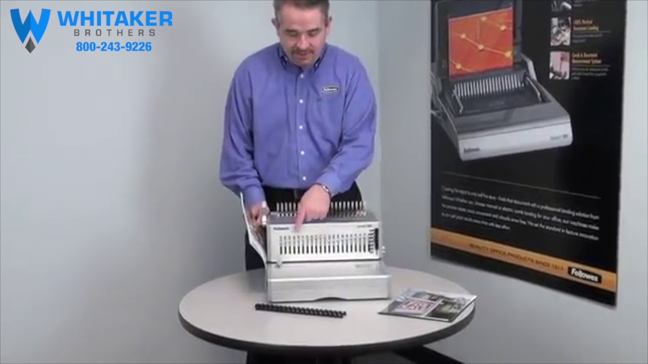 Fellowes Orion E Comb Binding Machine - YouTube