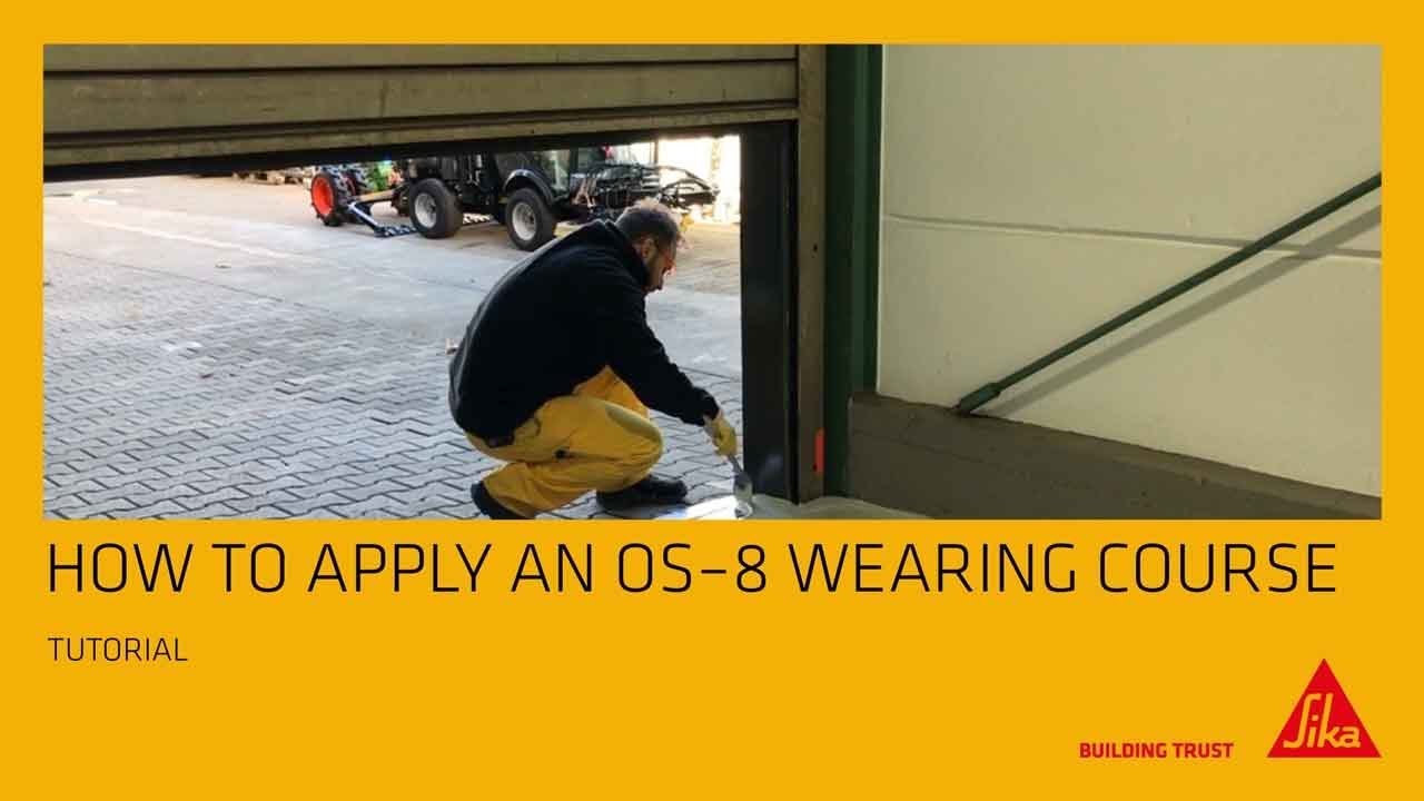How to apply an OS-8 wearing course - YouTube