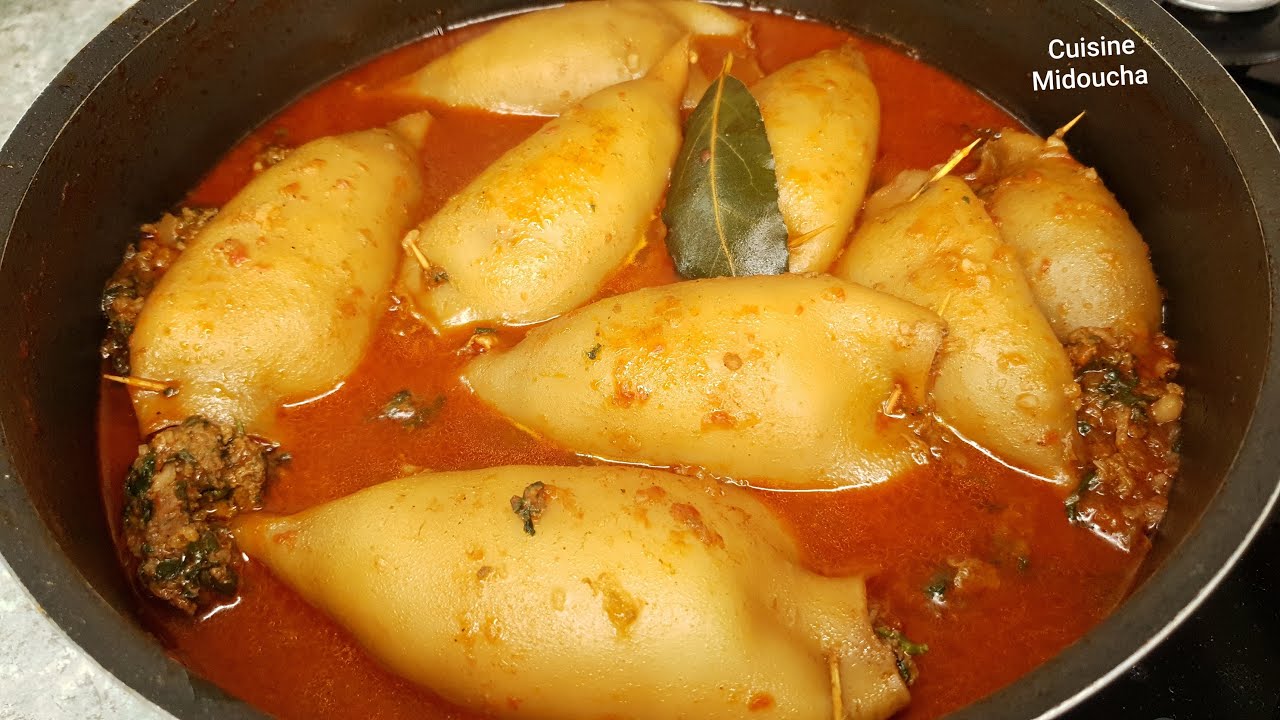 طريقة عمل الكلمار المحشي / Calamar farci 🇩🇿 - YouTube