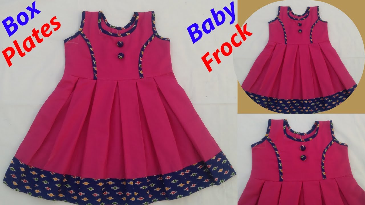 Princess cut Box pleated baby frock cutting and stitching | - YouTube