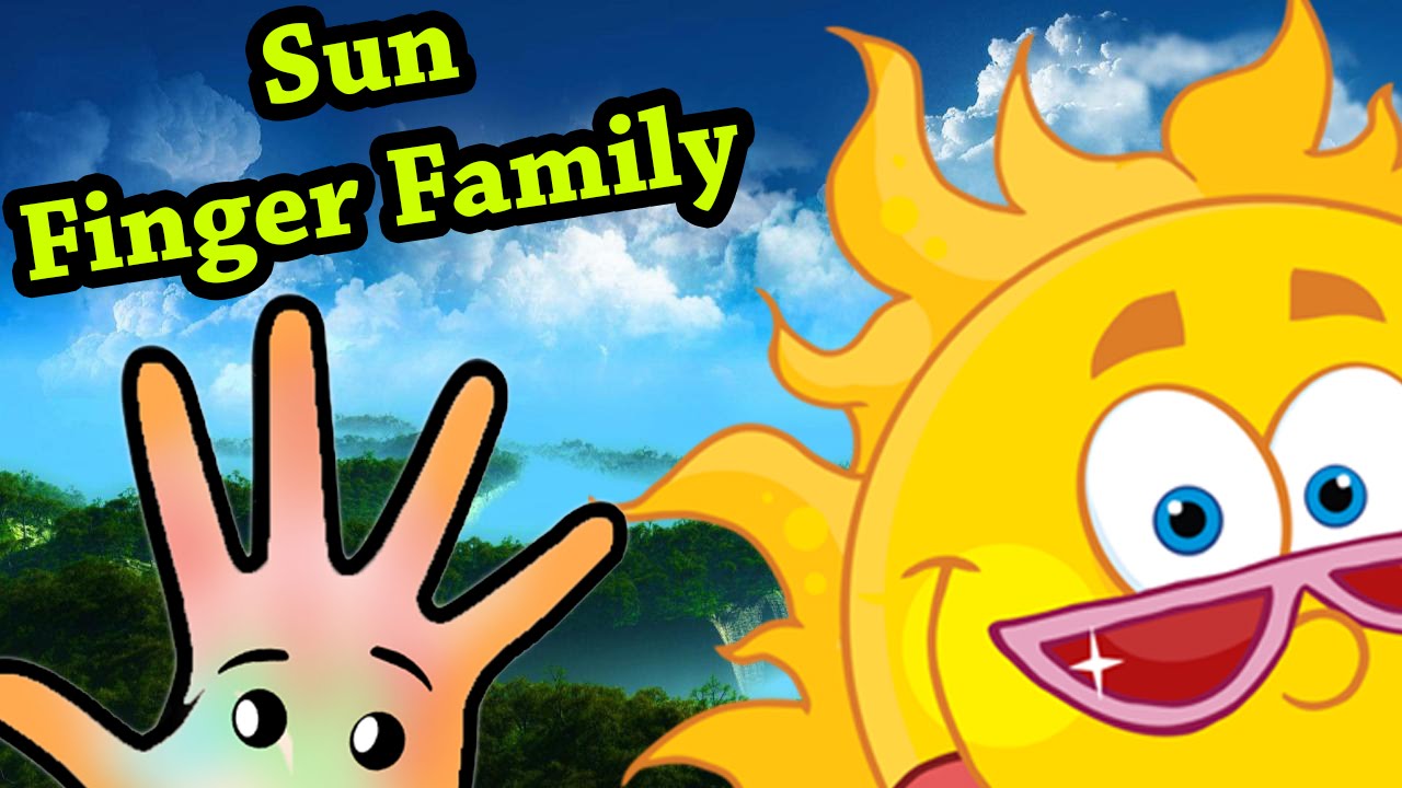 Sun Finger Family Nursery Finger Family Rhymes For Children | Cartoon ...