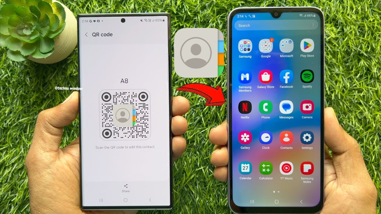 How to Adding and Sharing Contacts as a QR code on Samsung Galaxy ...