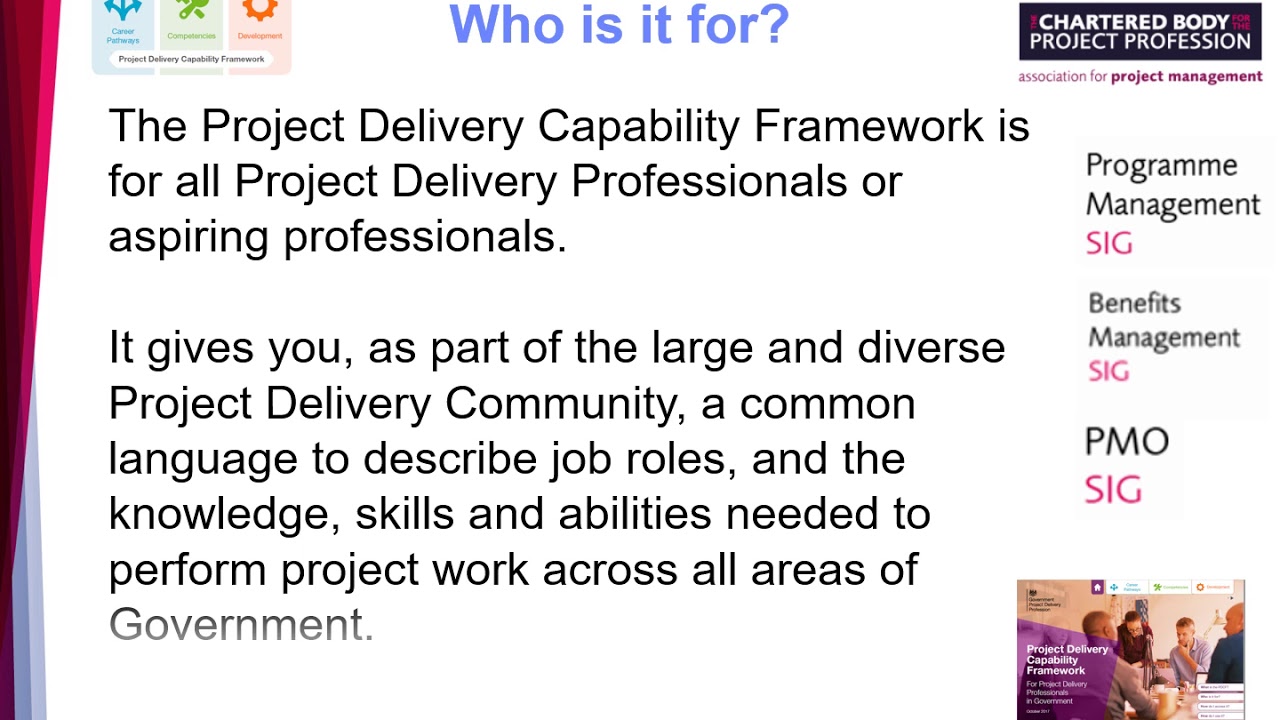 Who is the Project Delivery Capability Framework For? - YouTube