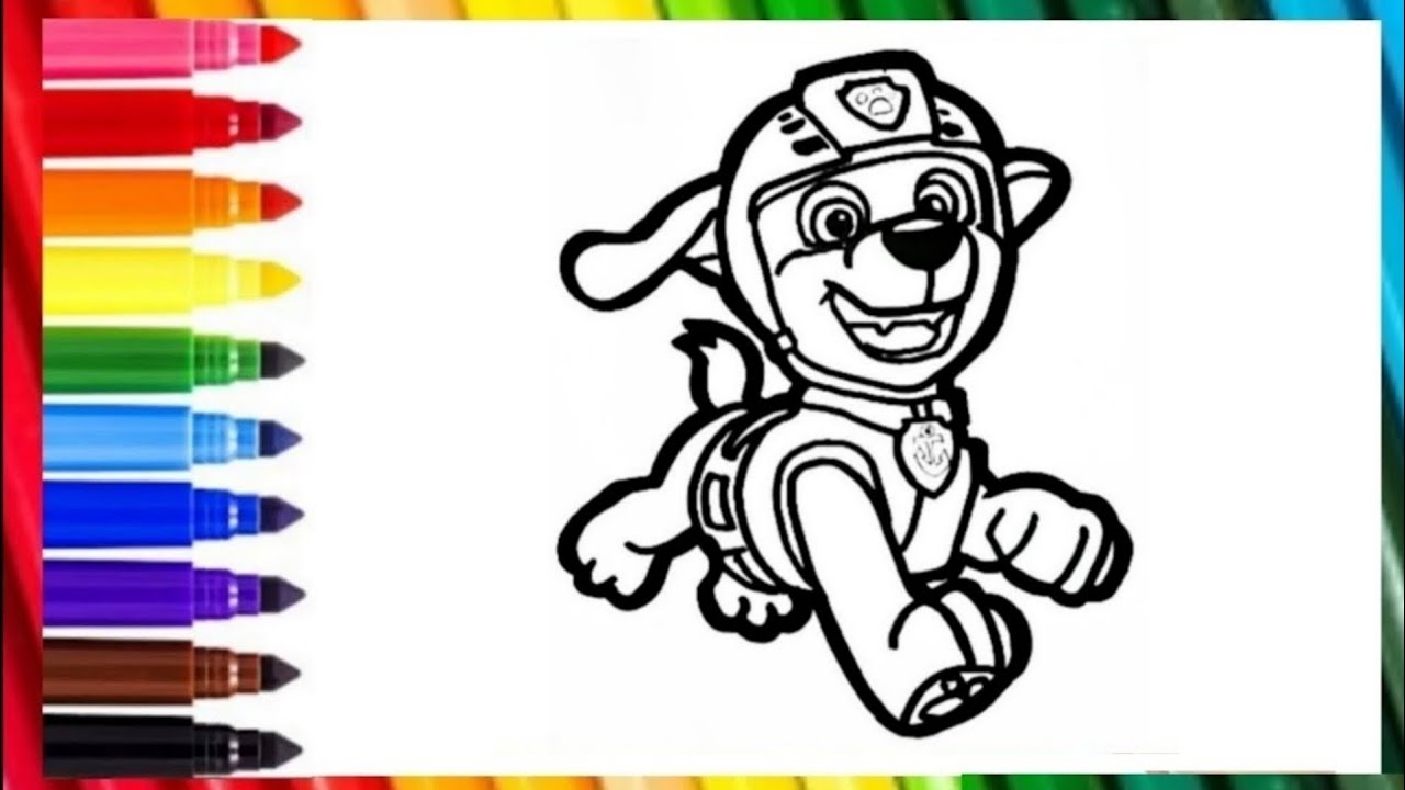 How to sketch Paw patrol Zuma | Easy paw patrol Zuma drawing tutorial ...