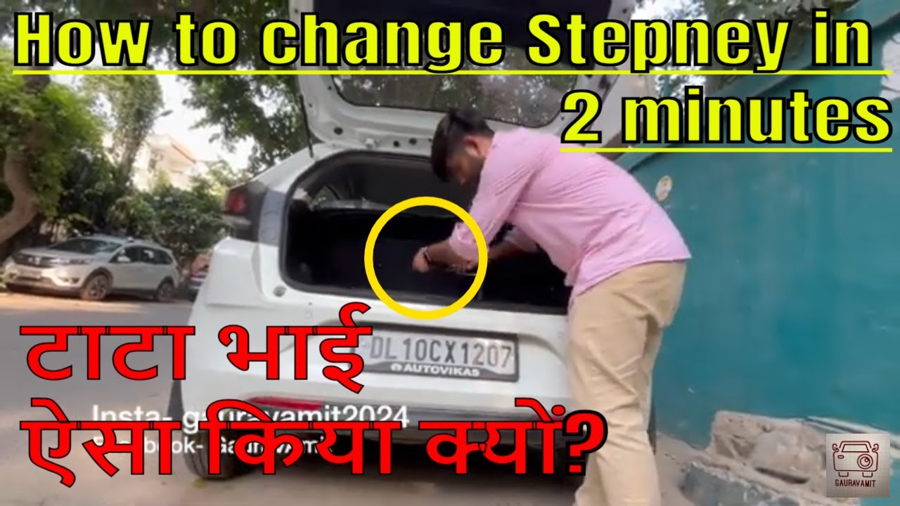 How to change Stepney in Altroz Car |Tata Spare Wheel changing process ...