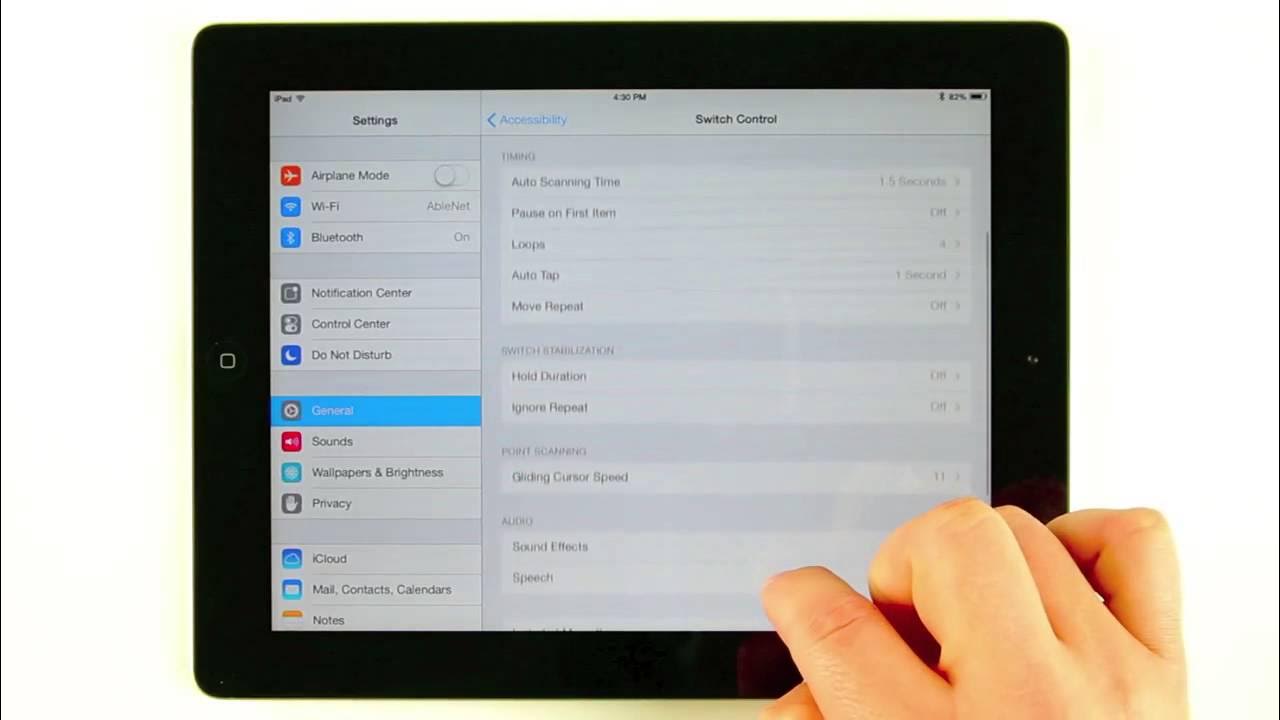 iOS 7 Switch Control - Set Up A Single Switch with Auto Scanning - YouTube