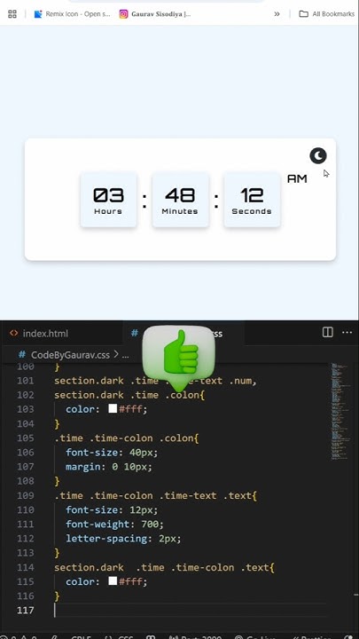 Build A Live Clock With Html Css And Javascript Webdevelopment Coding Htmlcssjavascript