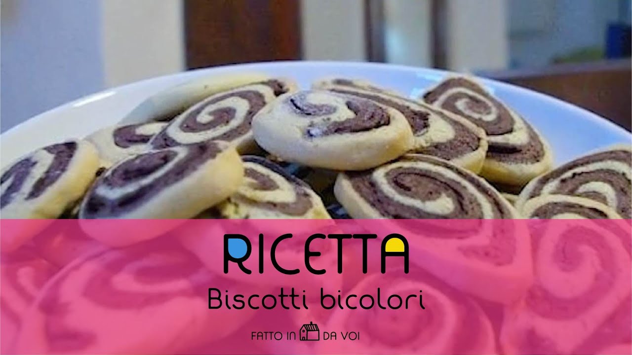 Biscotti Bicolore - Ricetta - YouTube