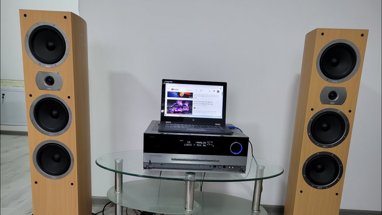 Harman/Kardon AVR 445 & HECO Victa 700 - YouTube